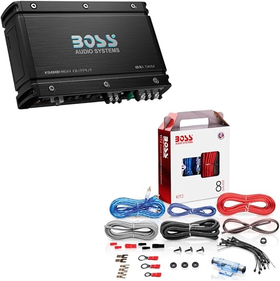 Amazon.com: BOSS Audio Systems Monoblock Amplifier Class A/B + Amp Wire ...