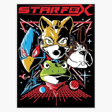 Amazon.com: Leyland Designs Starfox Retro Video Game Bumper Sticker ...