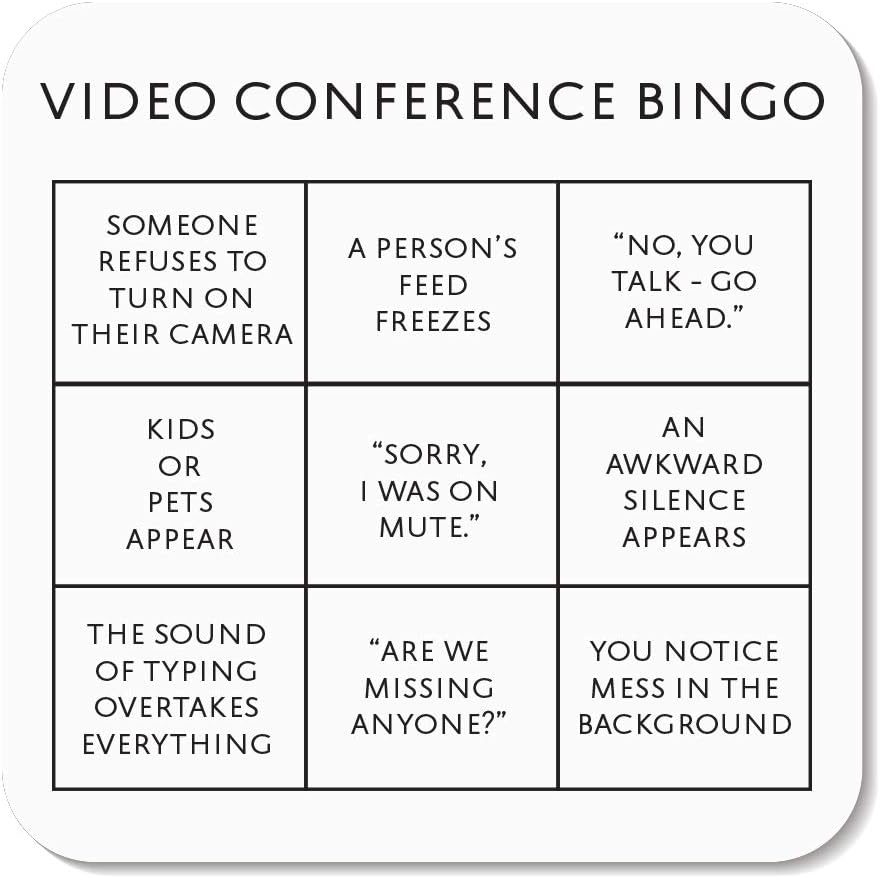 Office Bingo Card Coaster Funny Novelty Gift – Secret Santa and Office ...