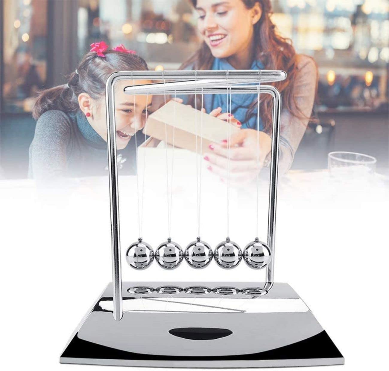 Buy SYOSI Unique Z-Shape Newtons Cradle Balance Balls Frame Newton ...