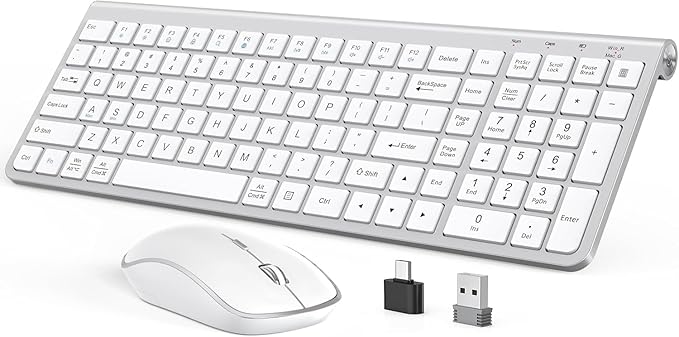 Amazon.com: JOYACCESS Wireless Keyboard and Mouse, Ergonomic,Dustproof ...