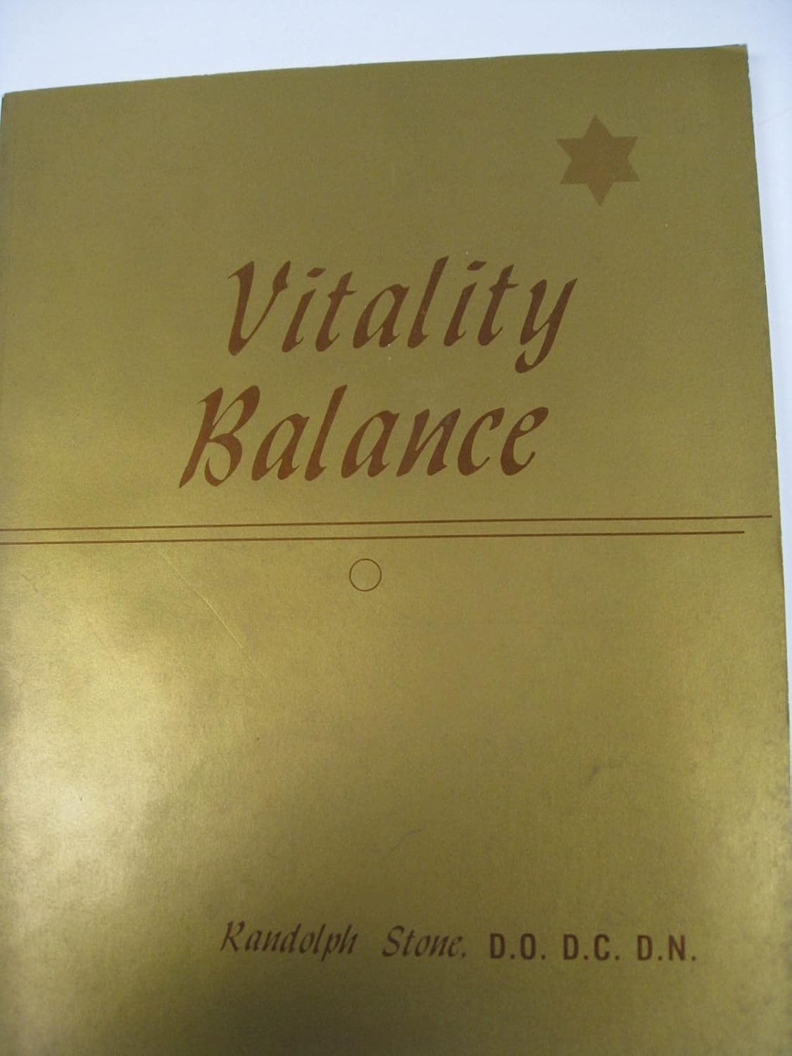 Vitality balance: Stone, Randolph: Amazon.com: Books