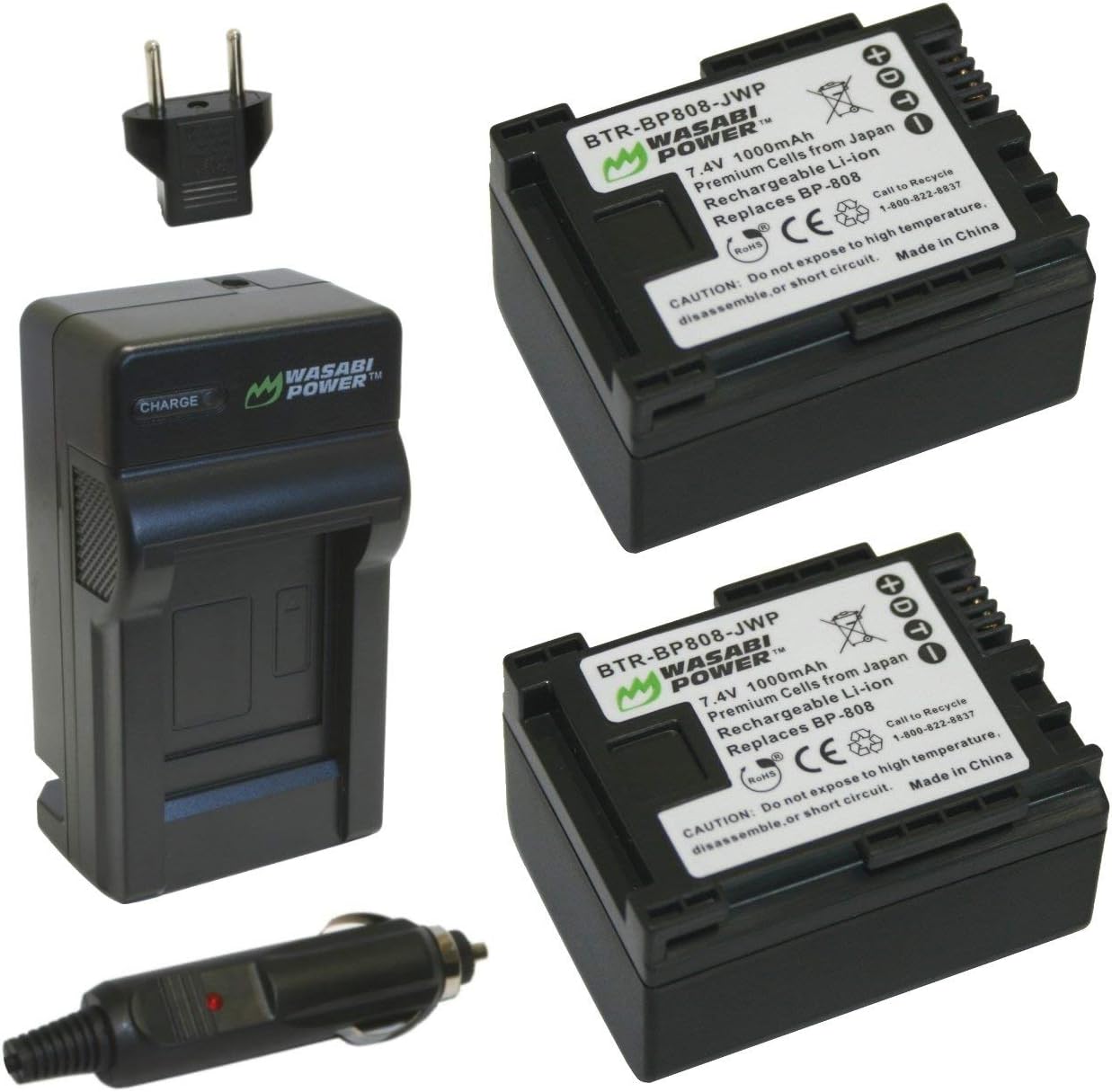 Amazon.com : Wasabi Power BP-807, BP-808, BP-809 Battery (2-Pack) and ...