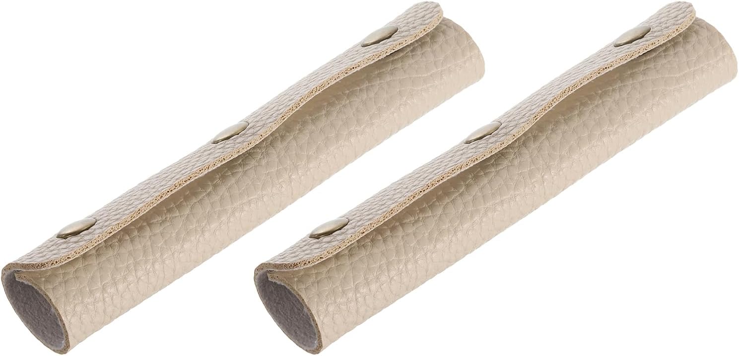 Amazon.com: uxcell 2Pcs Handbag Handle Wrap Covers, PU Leather 3 Clasps ...