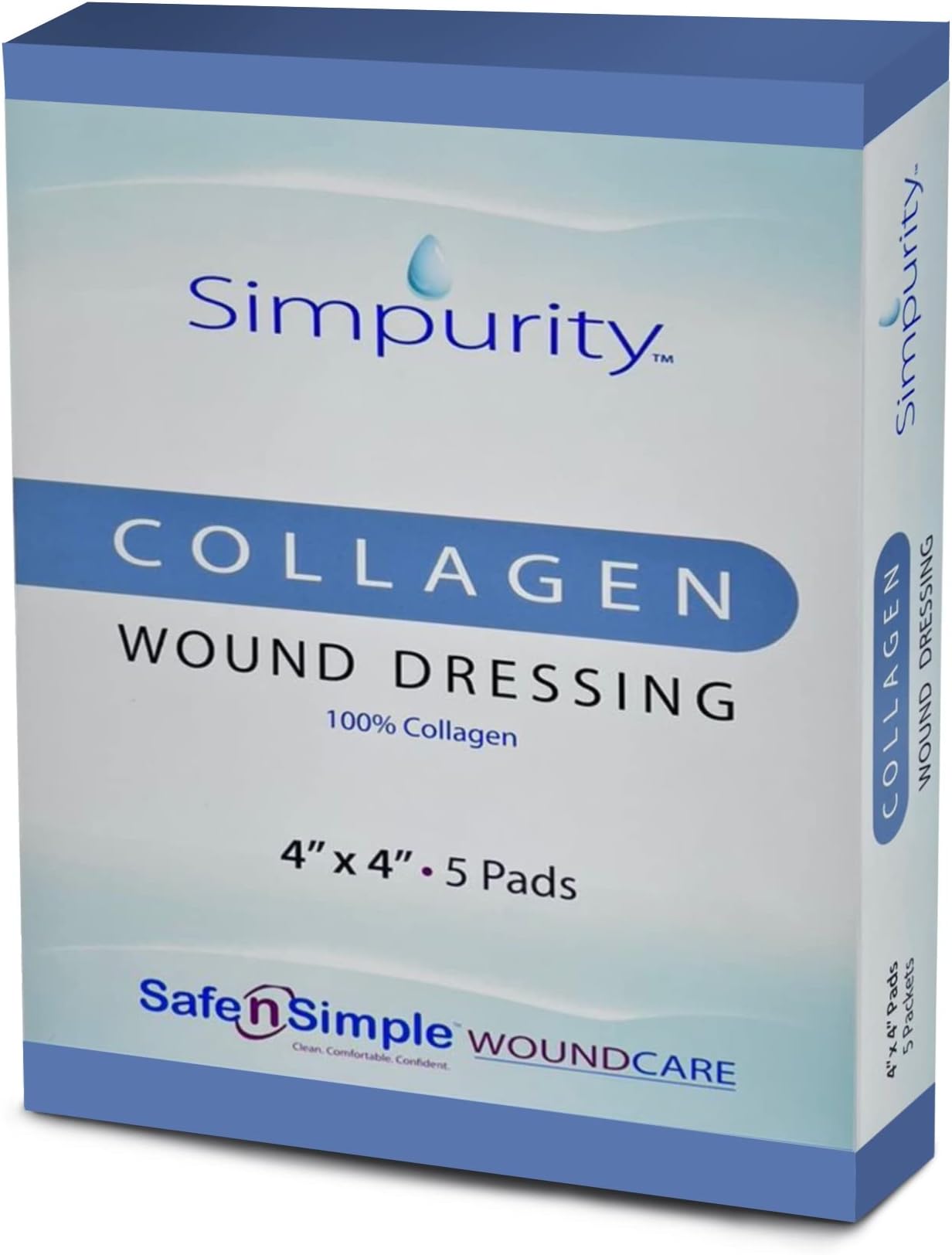 Amazon.com: Simpurity Collagen Dressing Pads - 4 x 4 in 5-Pack Collagen ...