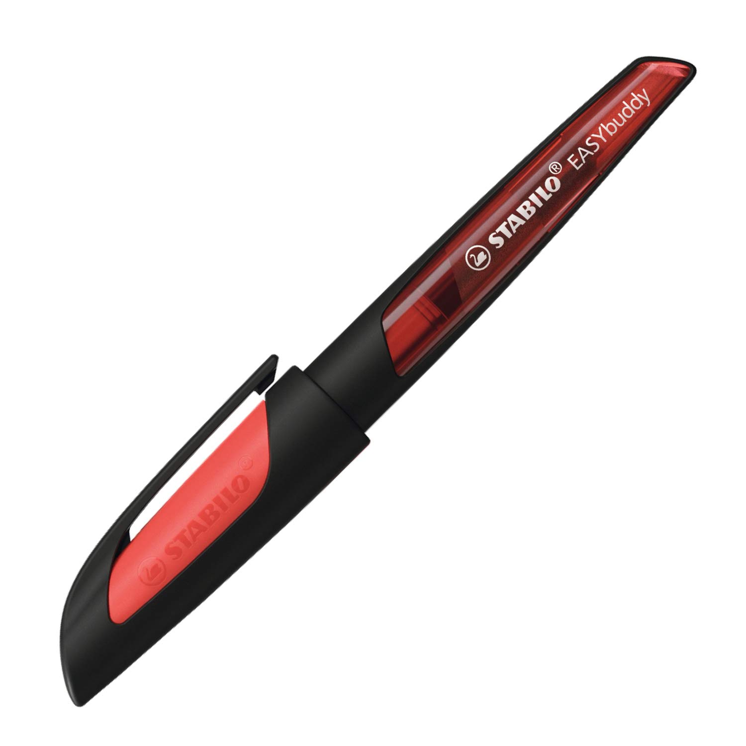 STABILO Ergonomic School Fountain Pen EASYbuddy - M Nib - Black/Coral ...