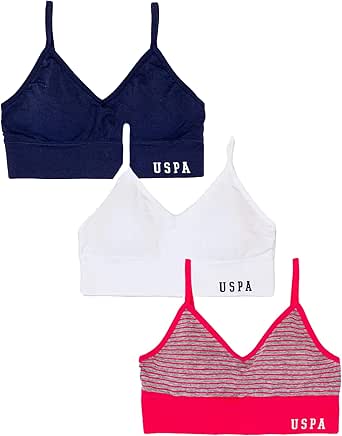 U.S. Polo Assn. Womens Wireless Bras - Sports Bras for Women Multipack ...