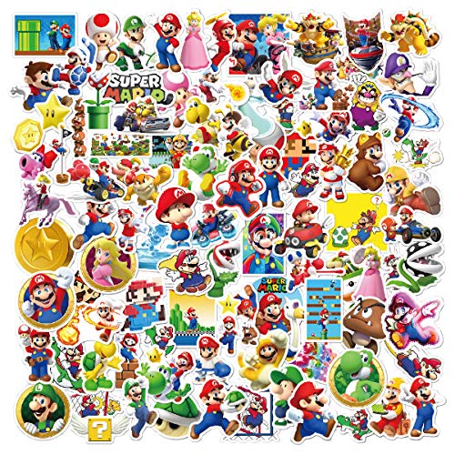 Mariostickers 100pcs Video Game Stickers,Anime Stickers Cartoon ...