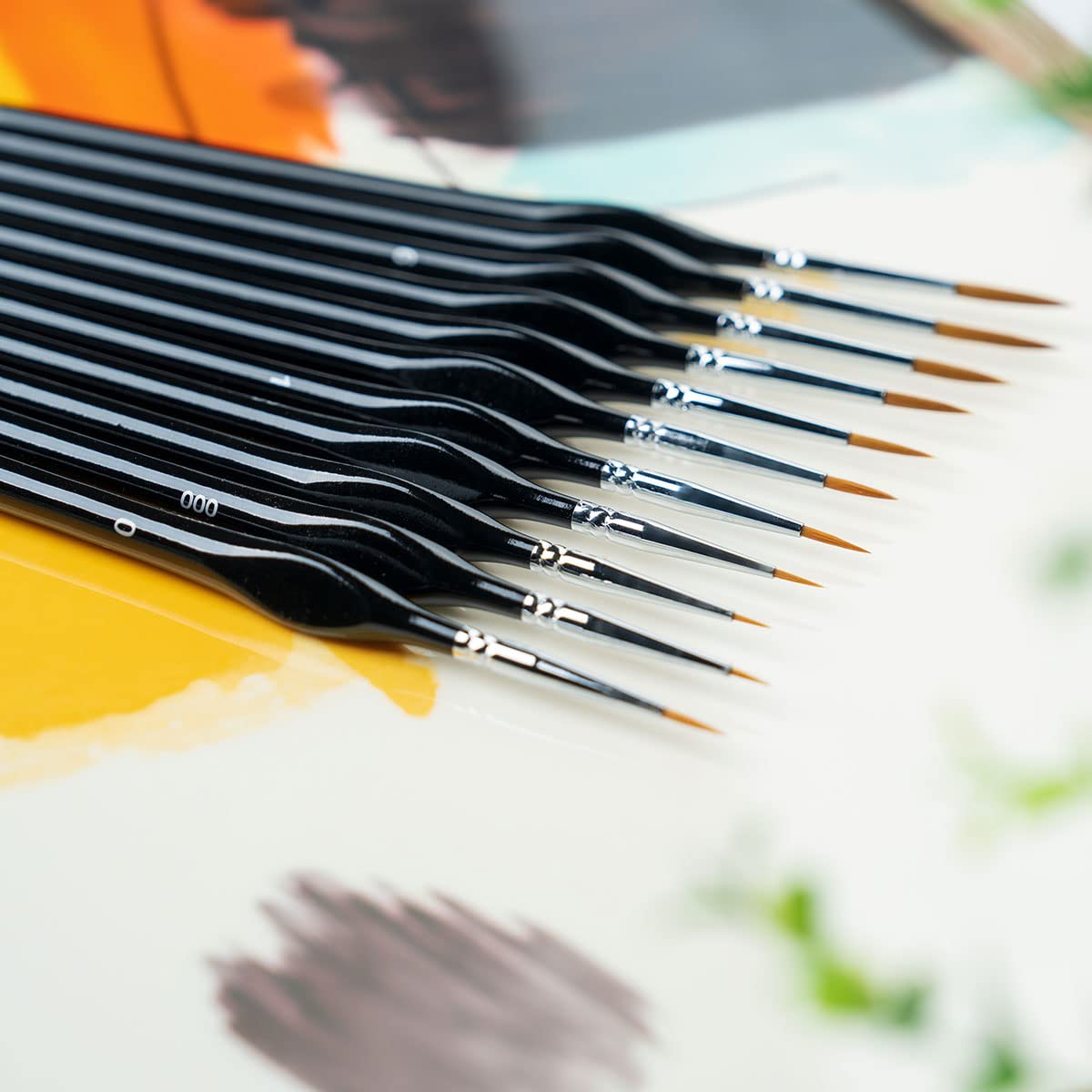 Snapklik.com : LAGEBONA Art Paintbrush Set 11 Pcs Tiny Paintbrush Detail Paint Brush Set ...