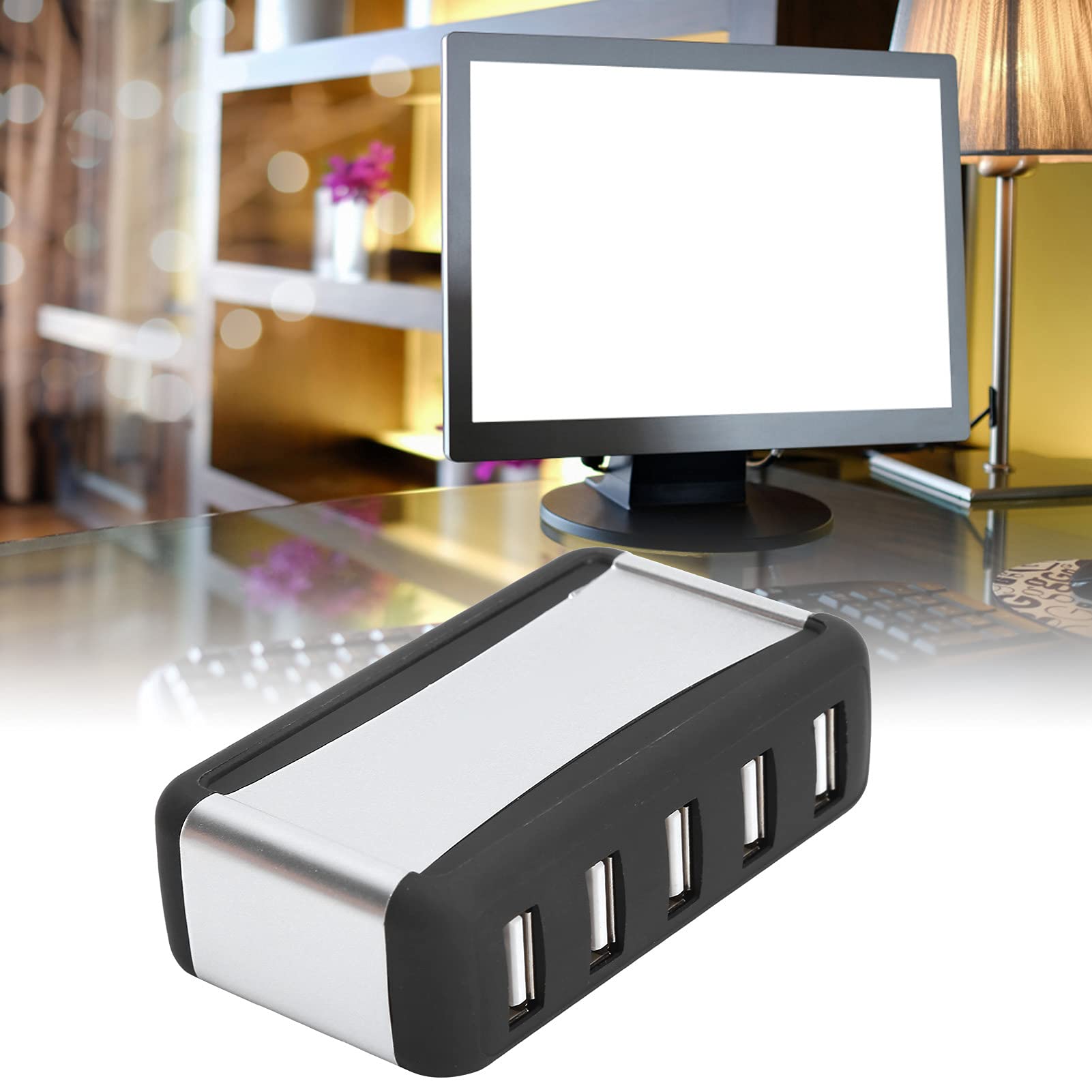 Buy Powered USB Hub, 7-Ports Expander Multi Ports USB 2.0 Data Hub ...