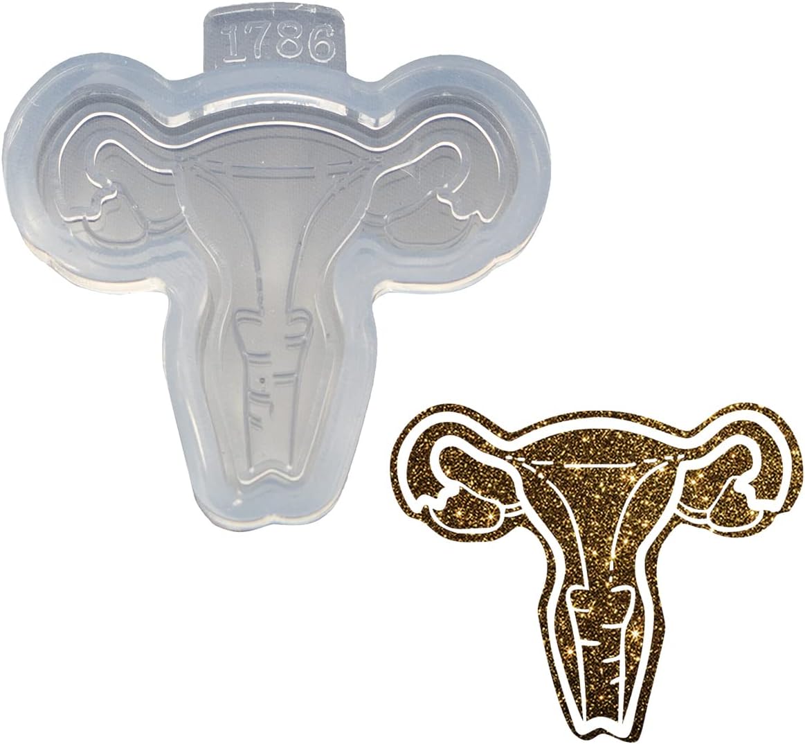 Amazon.com: Shiny Uterus Badge Reel Resin Mold Silicone Phone Grip Mold ...