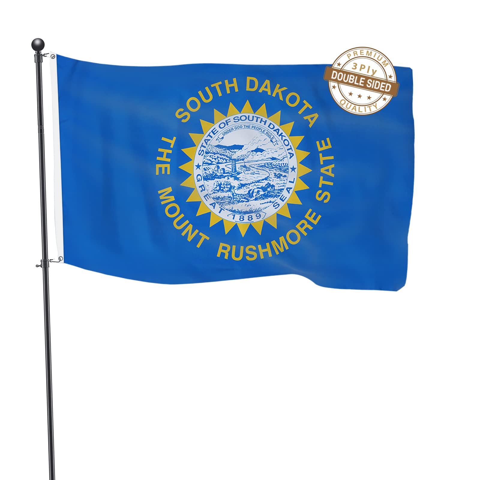 Snapklik.com : TOPFLAGS South Dakota Flag 3x5 Double Side 3Ply SD State ...