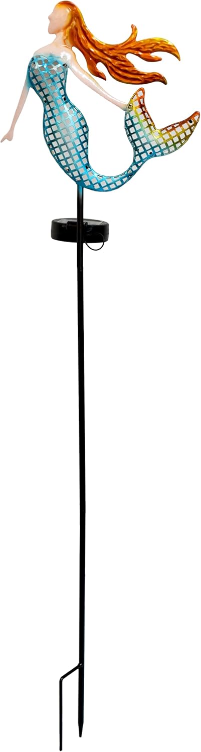 Amazon.com : ARTER Solar Mermaid Garden Stake Light, Blue Nautical ...