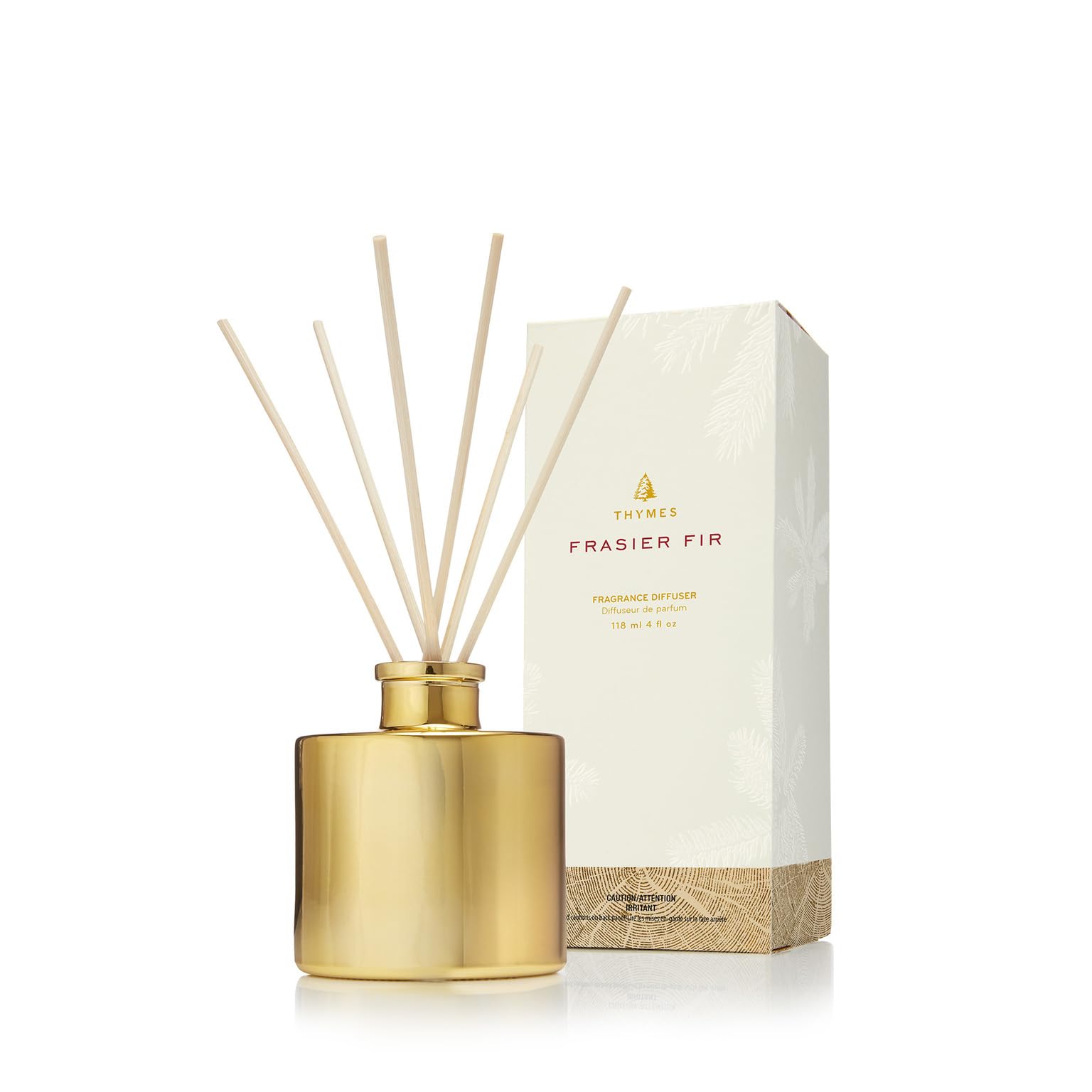 Thymes Frasier Fir Reed Diffuser Set – Includes Reeds, Fragrance Oil ...