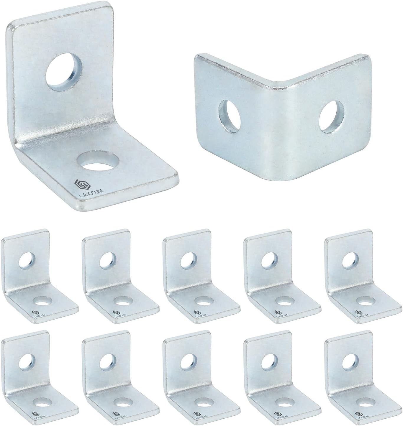 Amazon.com: LAICCUM Strut Brackets 2 Hole 90 Degree L Angle Brackets ...