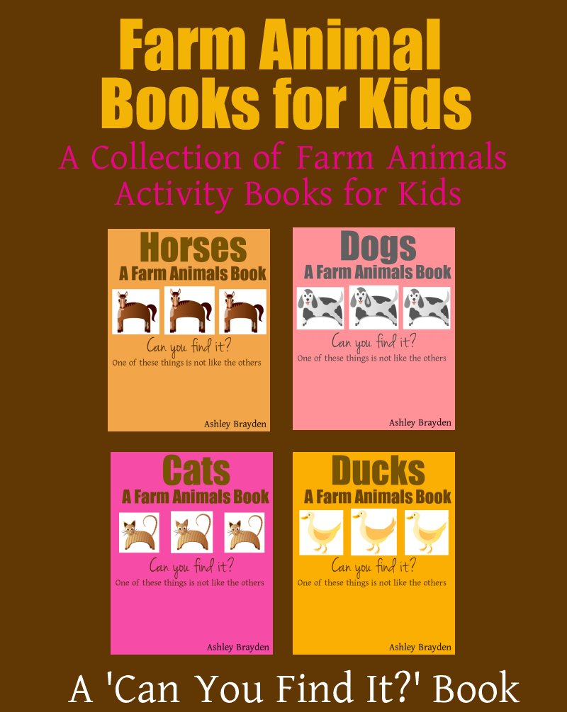 Farm Animal Books for Kids: A Collection of Farm Animals Activity Books ...