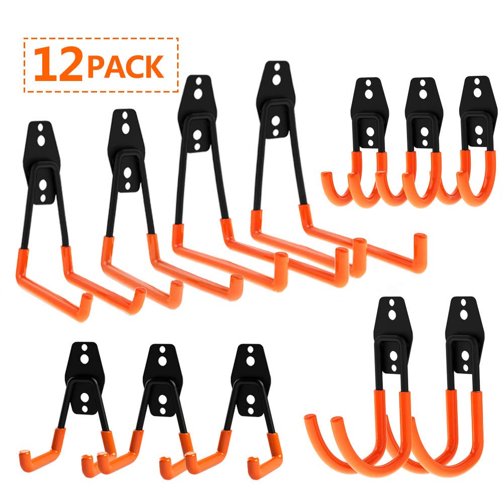 Garage Hooks 12 Pack Garage Storage Hooks And Hangers Heavy ...