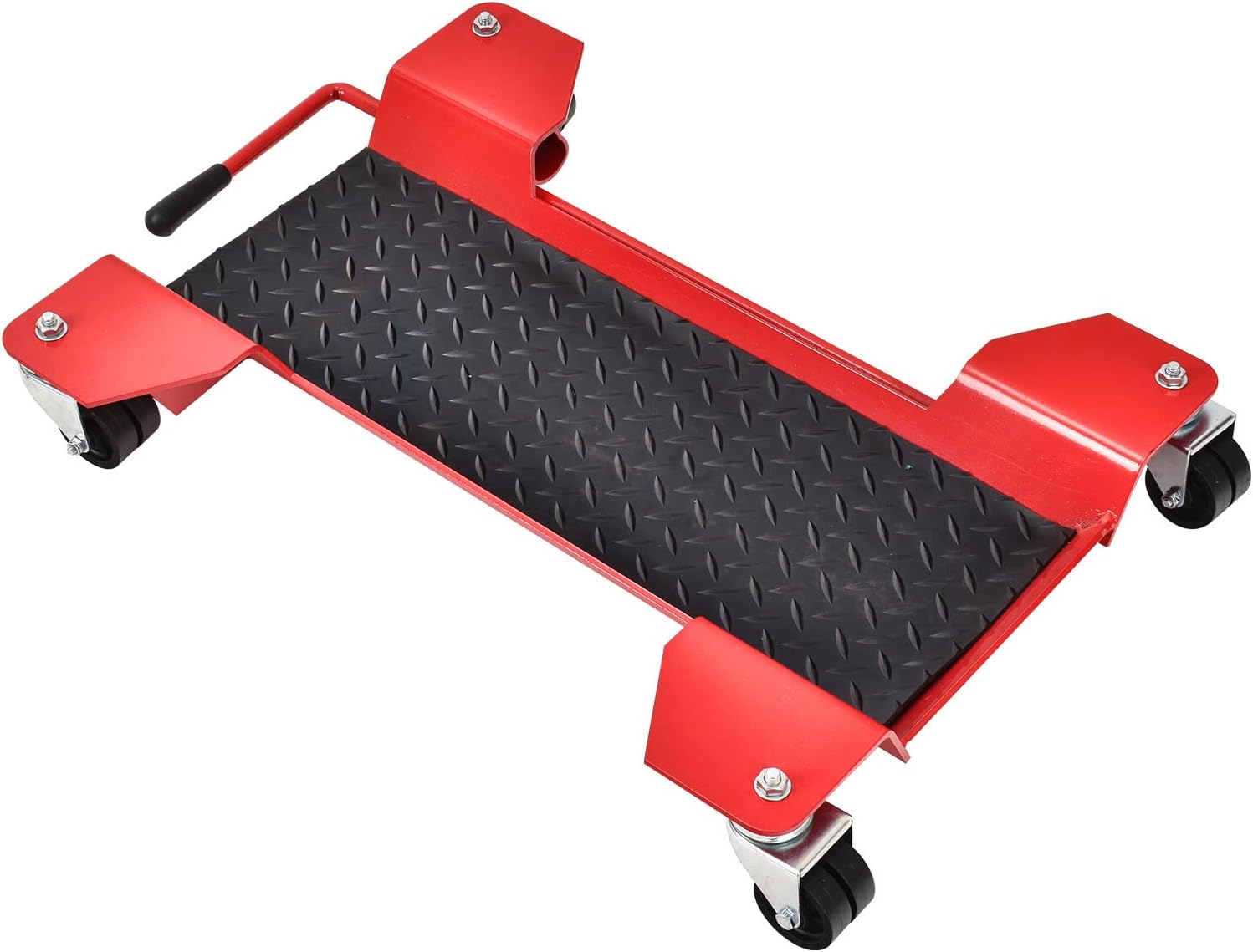 Amazon.co.jp: Fkstyle 【バイクドーリー】 センタースタンド型 360°回転キャスター付 耐荷重350kg 滑り止めゴムマット・ストップレバー搭載 鋼板製 強力移動台車 ...