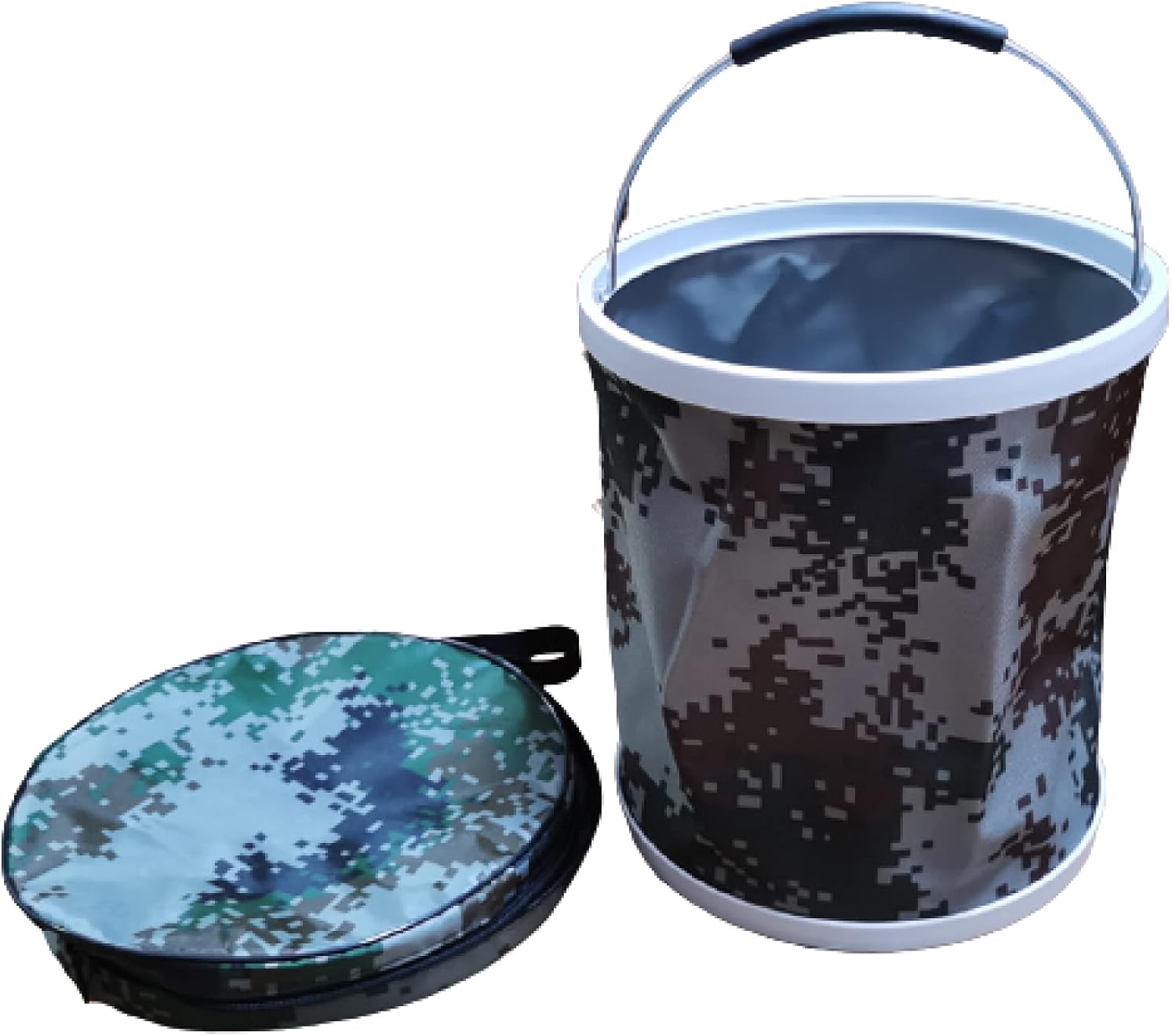 Outdoor Folding Bucket, car wash Bucket, Camouflage Camping Bucket ...