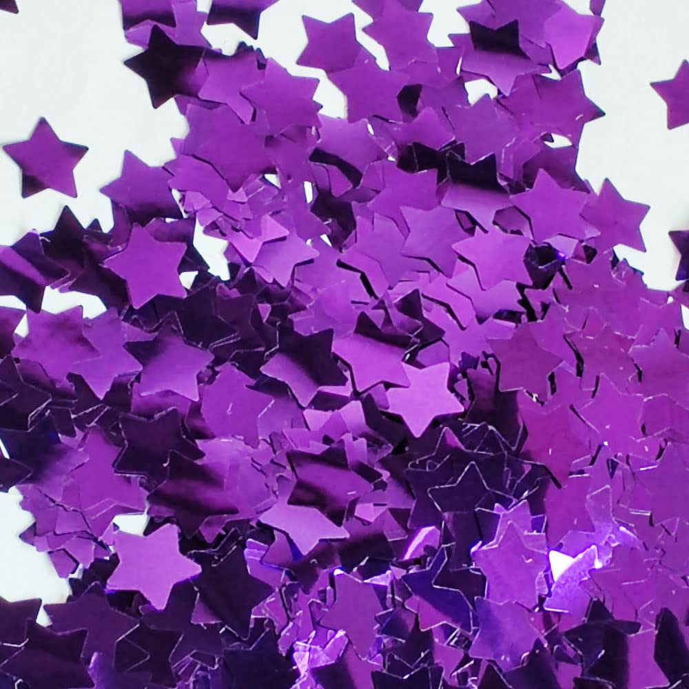 Amazon.com: Purple Star Confetti 0.6 inch,Round Purple Foil Confetti ...