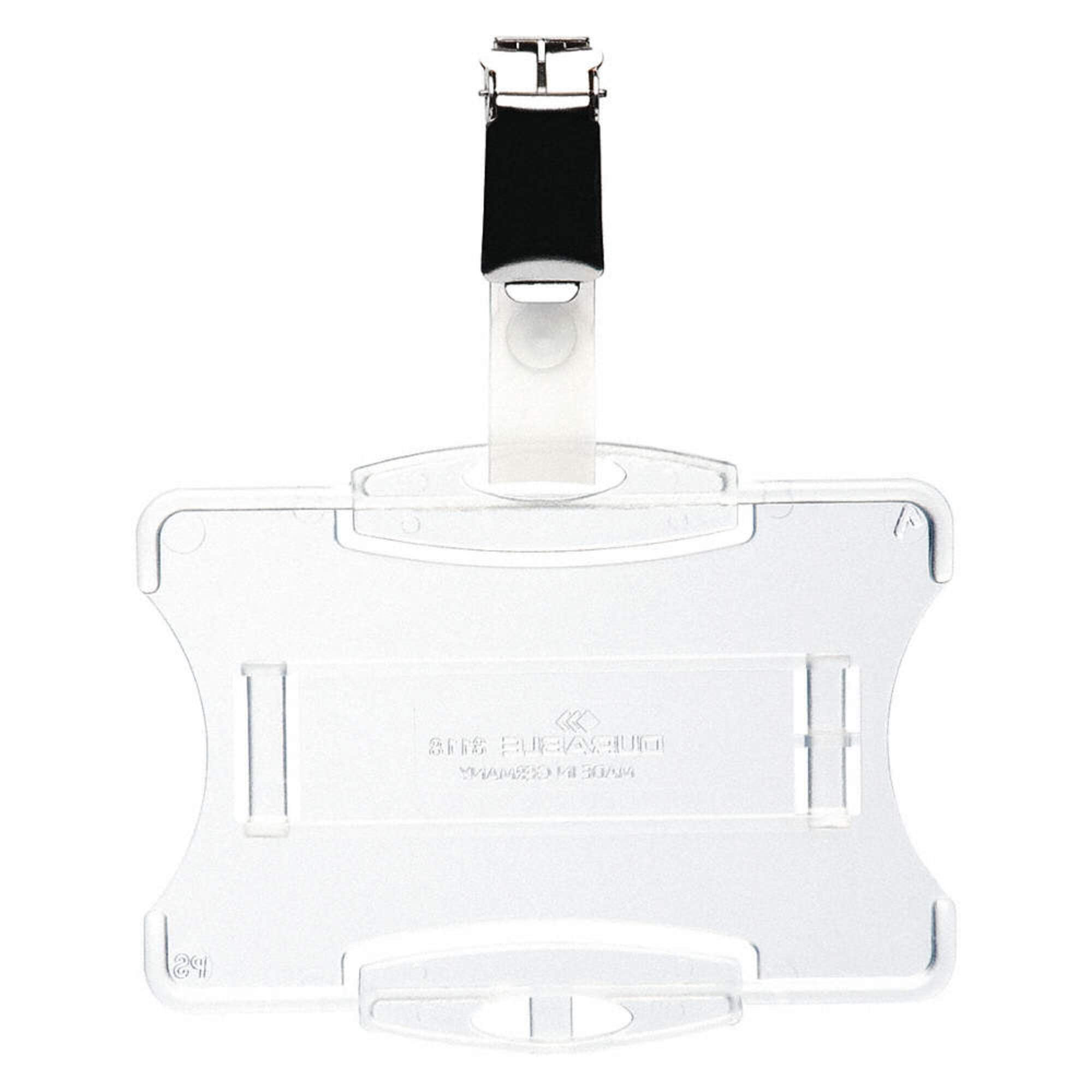 Durable Duo Security Pass Holder 54 x 85 mm Transparent | Holds Up to 2 ...