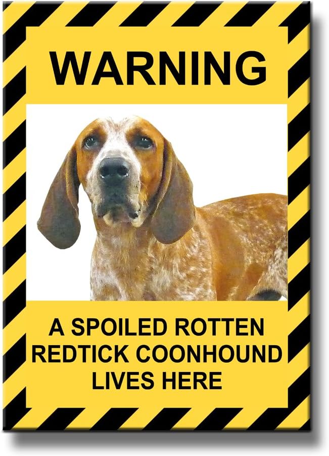 Amazon.com: English Redtick Coonhound Spoiled Rotten Fridge Magnet ...