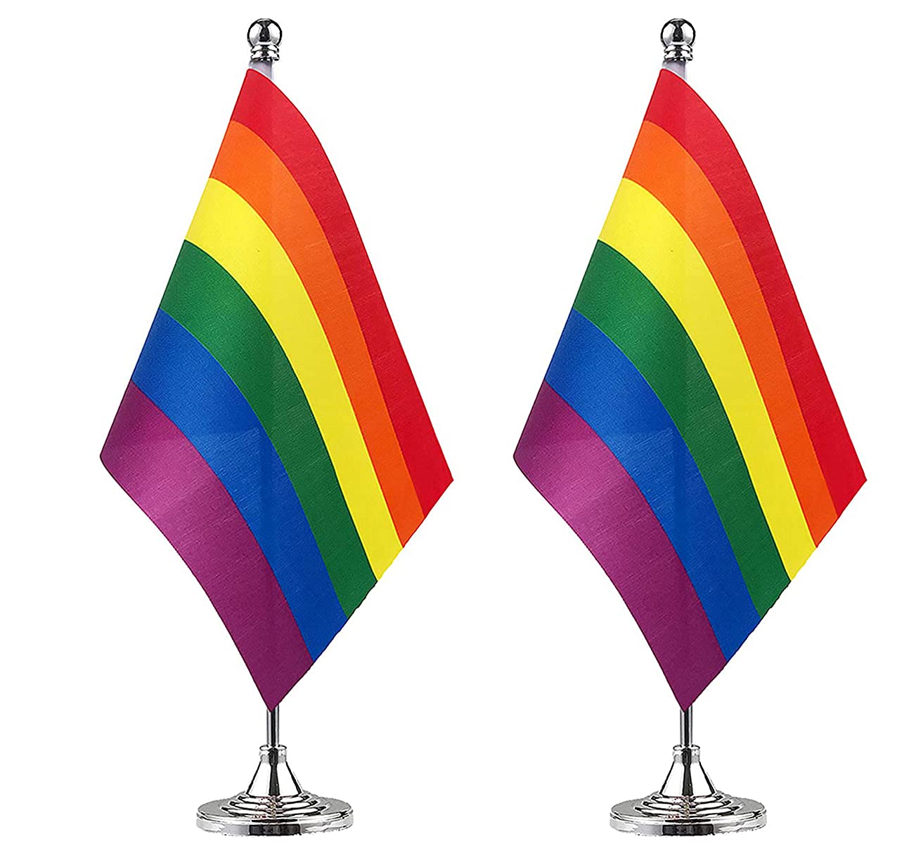 Snapklik.com : ZXvZYT 2 Pack Pride Rainbow Flag Gay Table flag,Small ...