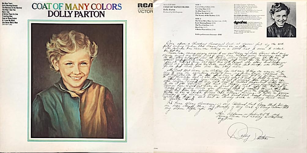 Amazon.com: Dolly Parton : Coat of Many Colors [1971 LP]: CDs & Vinyl