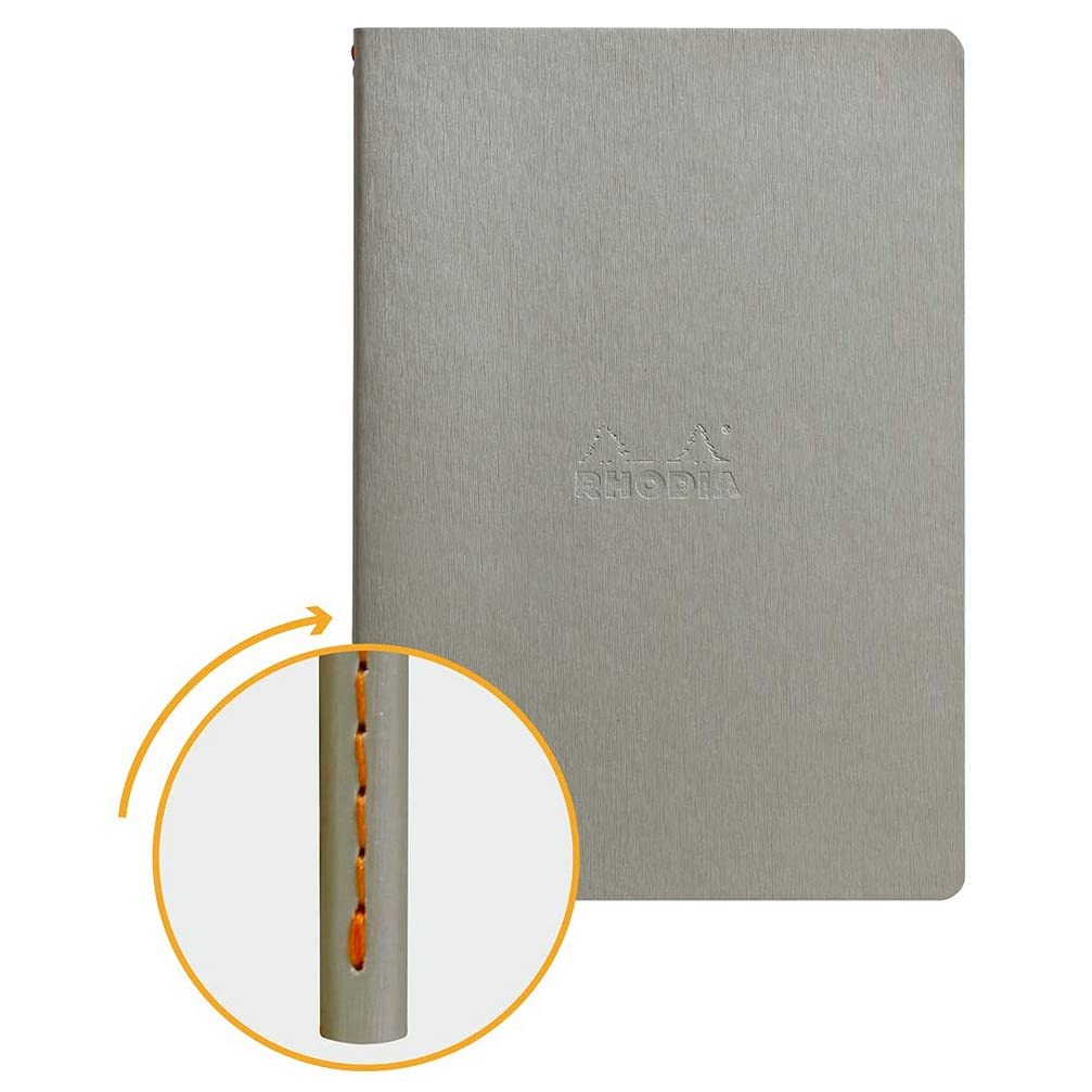 Amazon.com : Rhodia Sewn Spine Notebook, A5, Dot - Silver : Office Products
