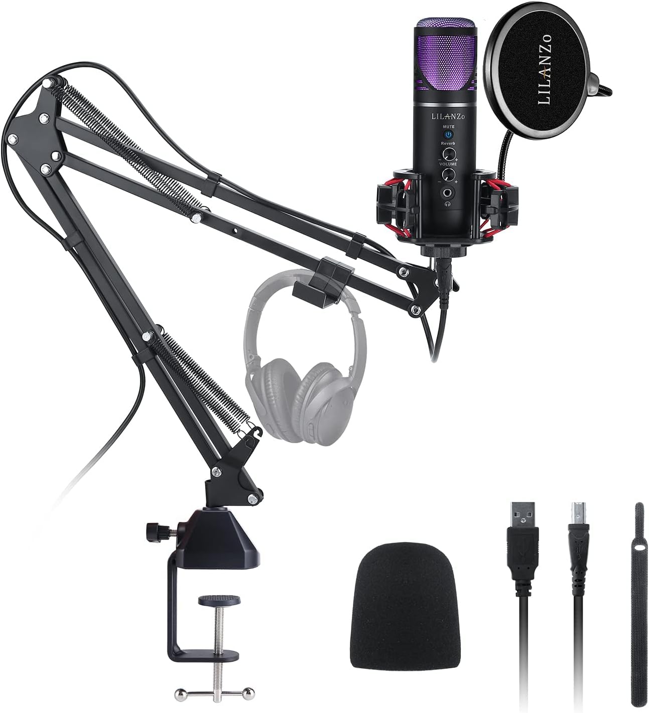 Amazon.com: LILANZo USB Microphone, Podcast Gaming Microphone for PC ...