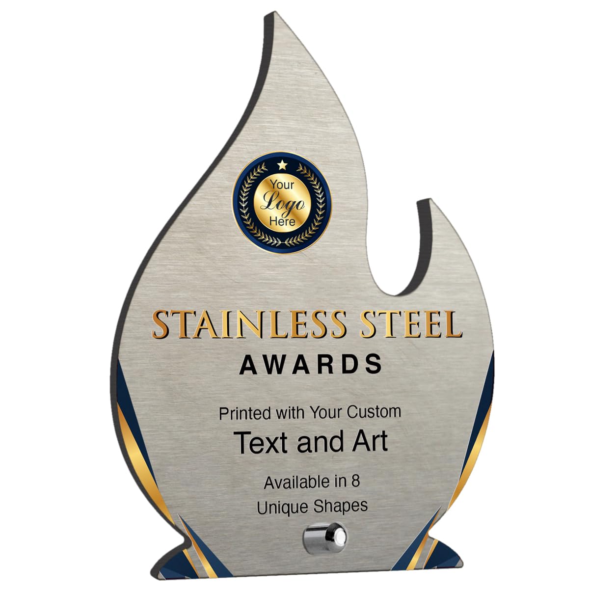 Amazon.com: 6" Custom Stainless Steel Awards with UV Color Printing ...