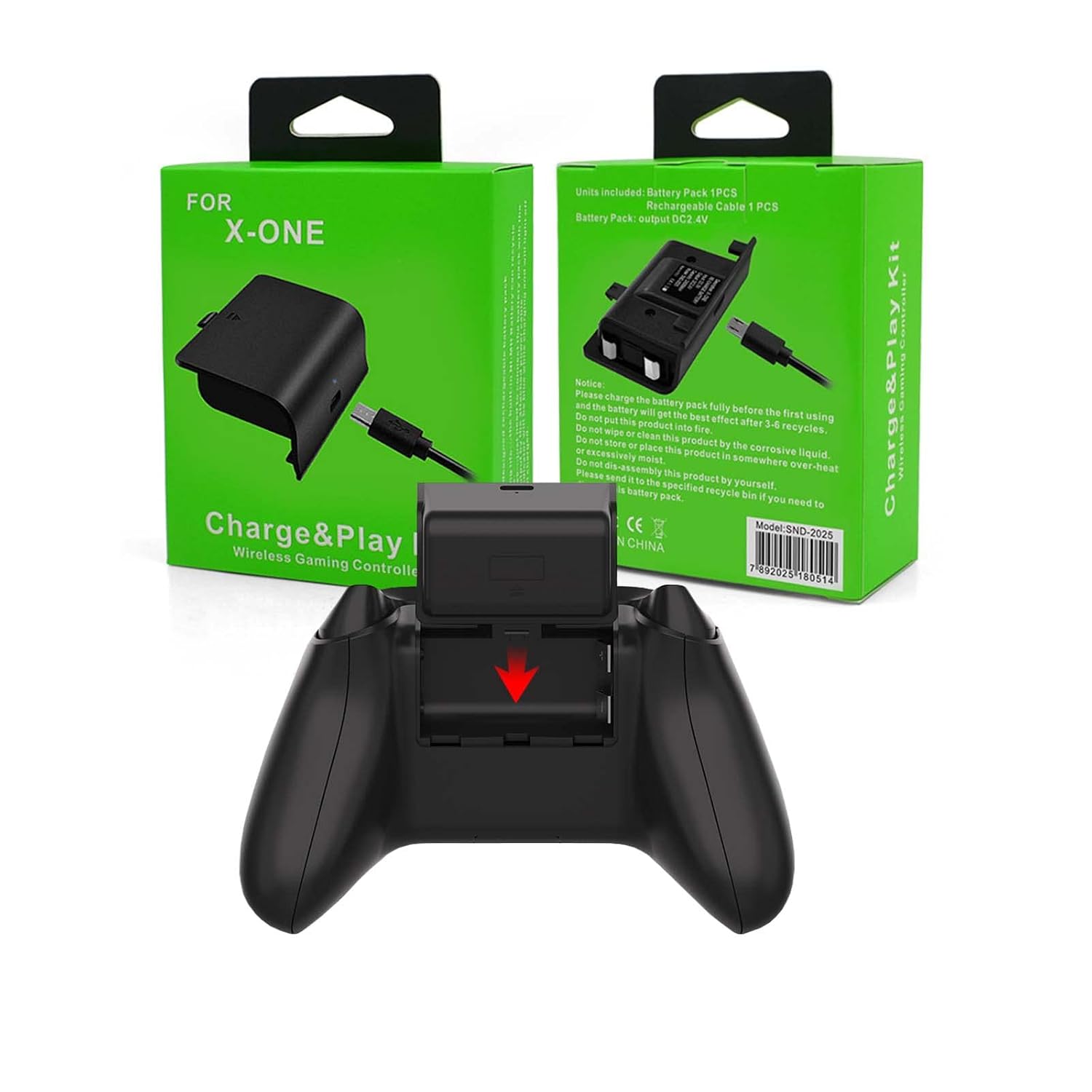 Amazon.com: Rechargeable Controller Battery Pack Suitable for Xbox One ...