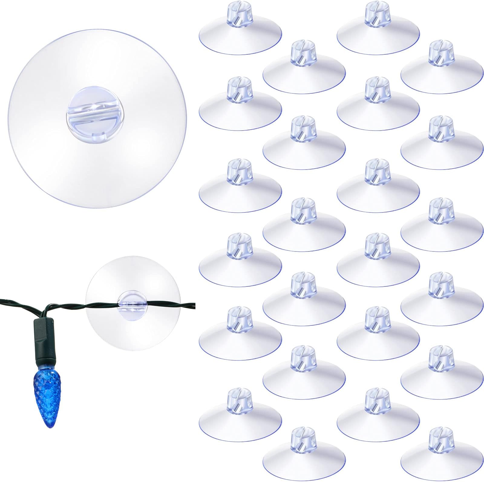 Amazon.com: AccEncyc Suction Cups with Loops 24Pcs Window Suckers with ...