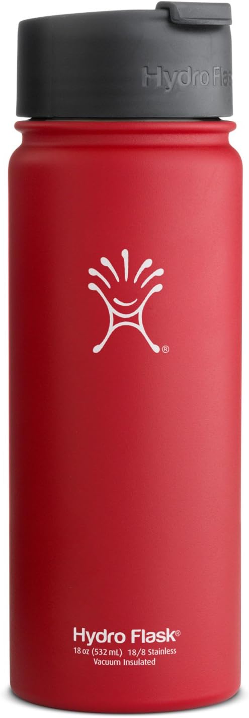 Amazon.com: HYDROFLASK 18OZ WIDE MOUTH LYCHEE RED W/ Flip Lid : Sports ...