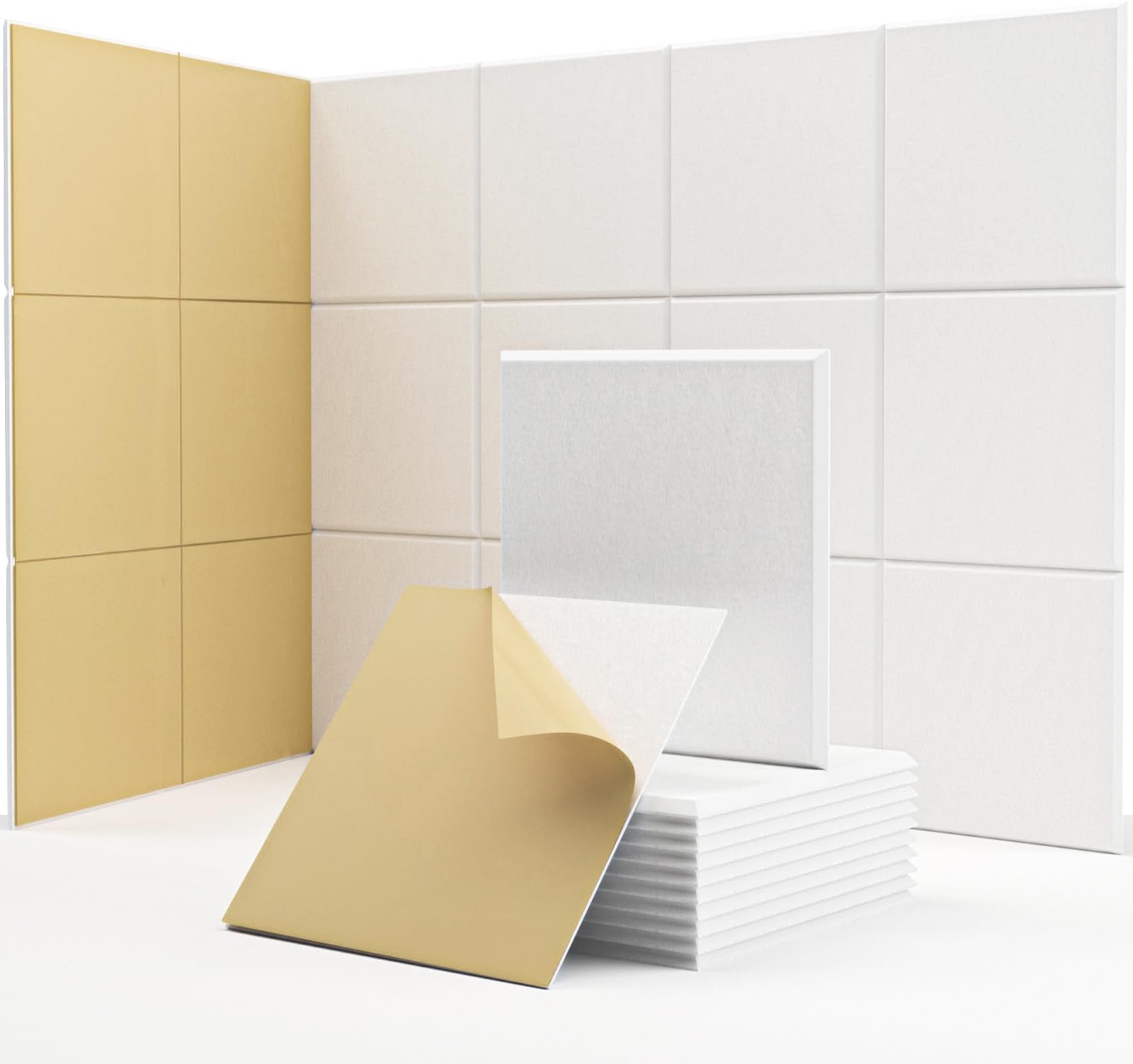Sound Proofing Panels, Kuchoow Acoustic Panels Self-Adhesive, 18 Pack ...