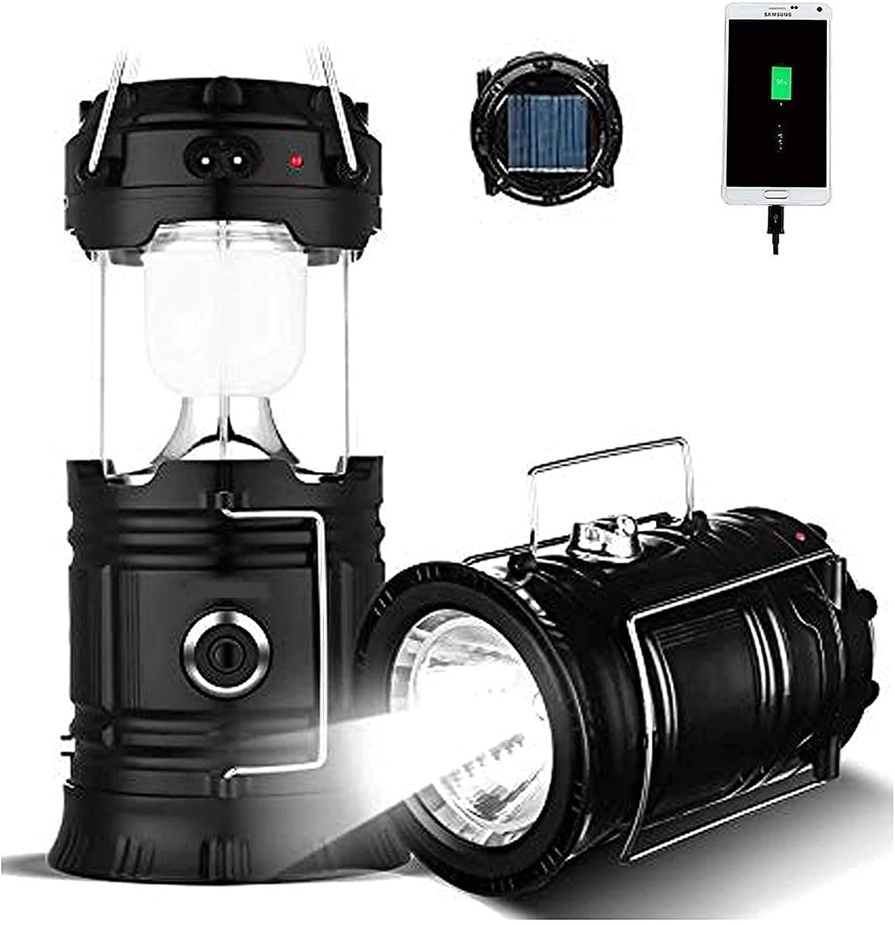 DZOPE Rechargeable Solar & Charging LED Lantern Torch Light, Portable ...