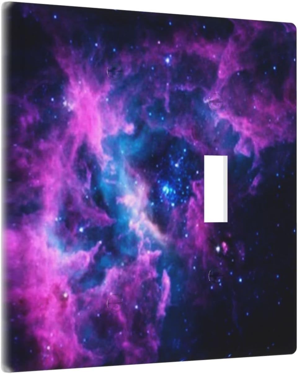 Purple Galaxy Combination Blank 1 Toggle Light Switch Cover Decorative ...