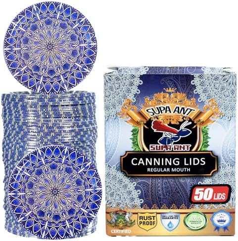 Amazon.com: Supa Ant Thickest Canning Lids Regular Mouth (50 Pcs.) Food ...