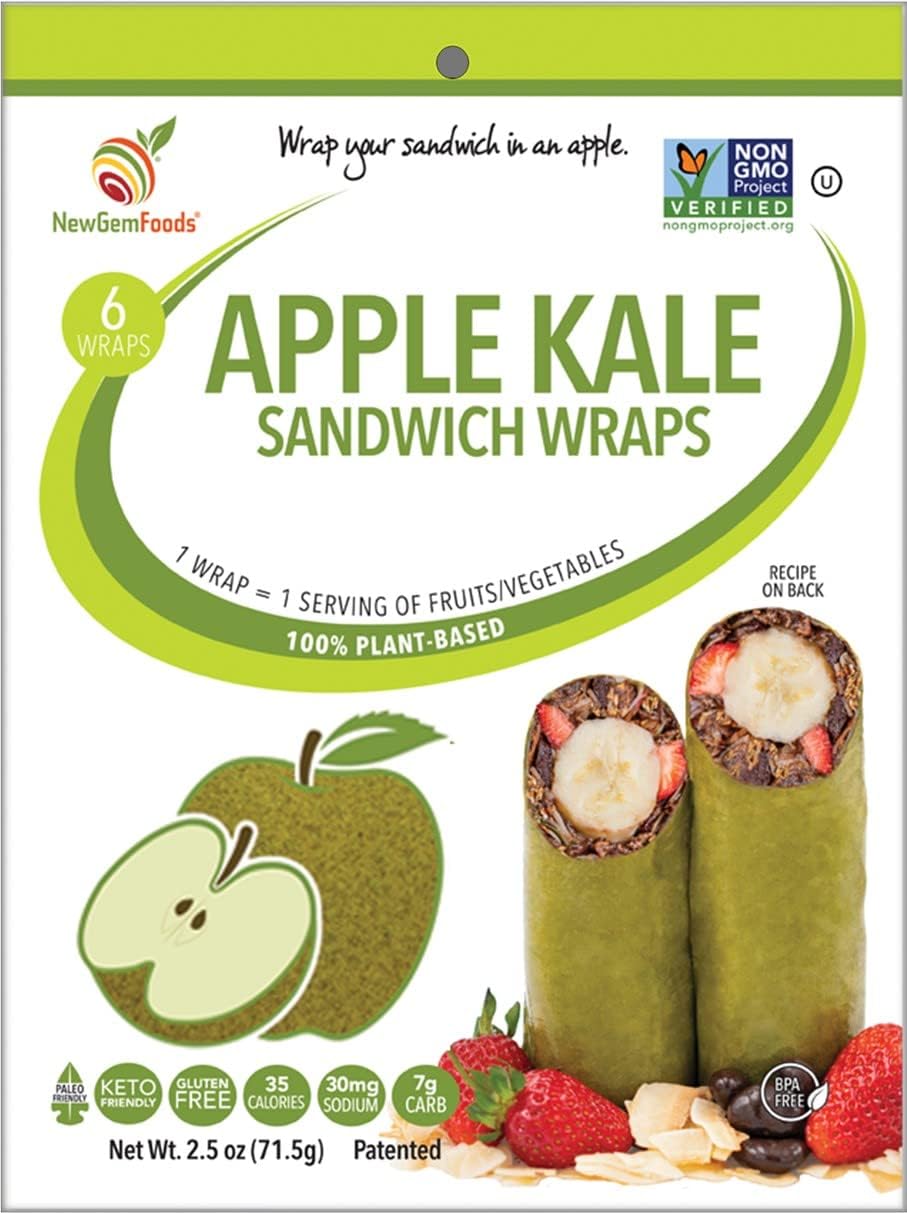 Amazon.com : NewGem Sandwich Wrap - Apple Kale 6 wraps : Everything Else