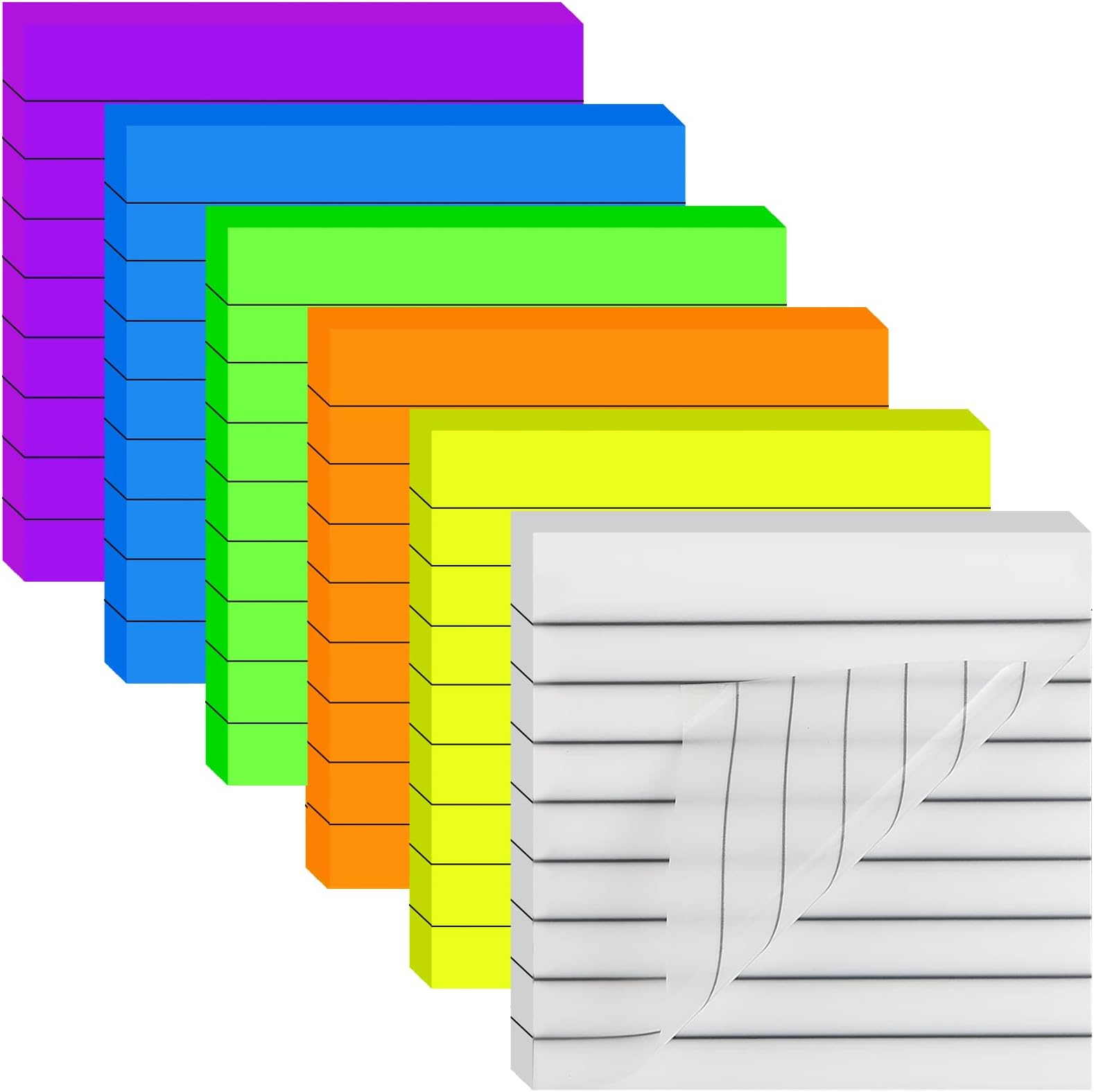 Amazon.com : EOOUT 10 Pack Lined Sticky Notes, 3x4 Inch 500 Sheets to ...