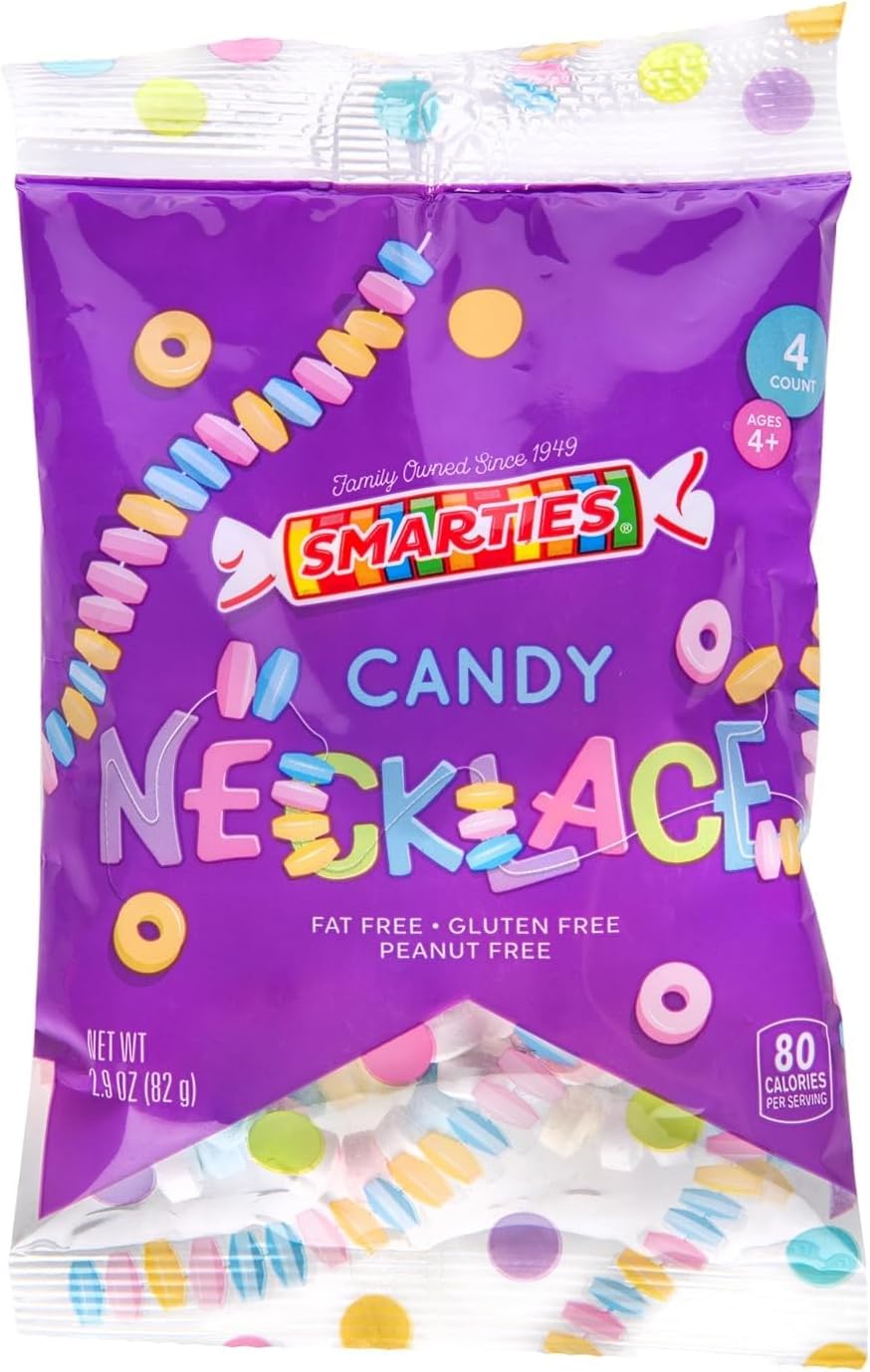 Amazon.com : Smarties Candy Necklace Individually Wrapped Gluten Free ...