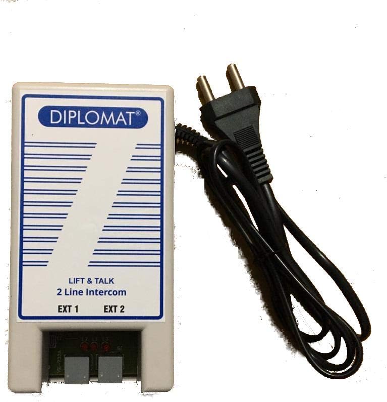 RKD DIPLOMAT Lift and Talk 2 Line Intercom System, White : Amazon.in ...