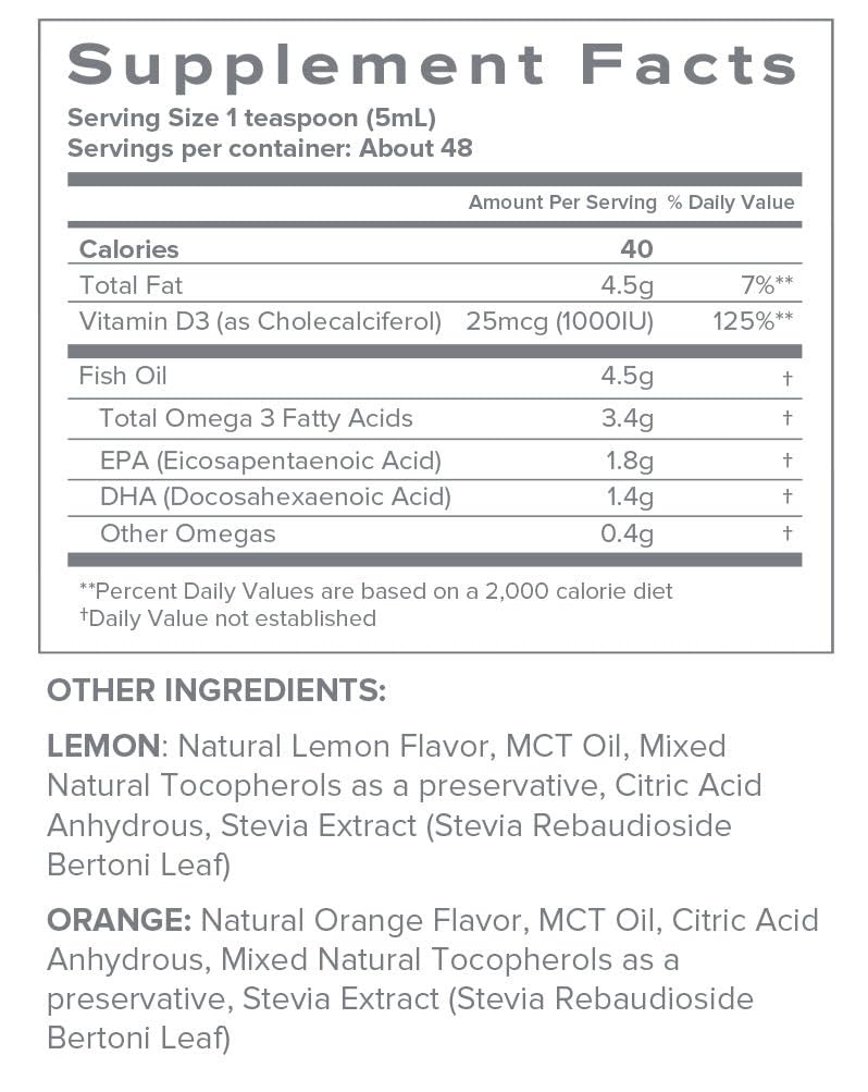 Snapklik.com : Super Omega 3 Lemon Fish Oil Liquid + Vitamin D Highly ...