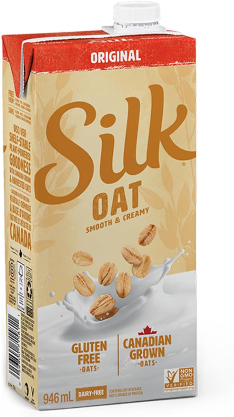 SILK Original Oat Milk - 12 Pack - 946ml - Plant-Based Beverage - Dairy ...