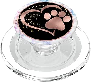 Amazon.com: Pink Cat Dog Paw Print Colorful Heart PopSockets PopGrip for MagSafe : Cell Phones ...