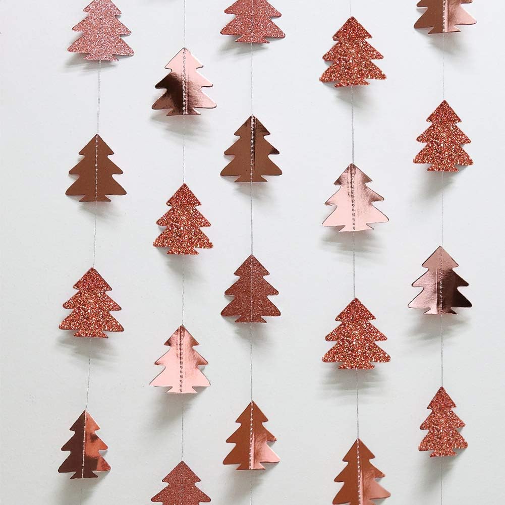 Amazon.com: Cheerland Rose Gold Tree Garland for Woodland Theme Party ...