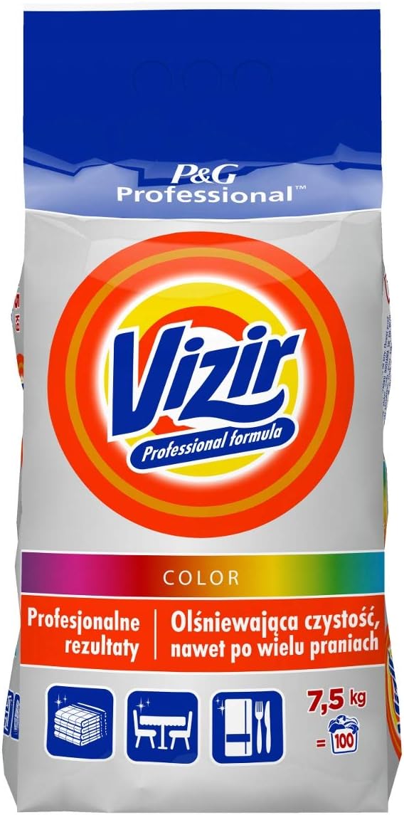 Vizir Professional Colour Laundry Powder 100 Washes 7.5 kg : Amazon.co ...