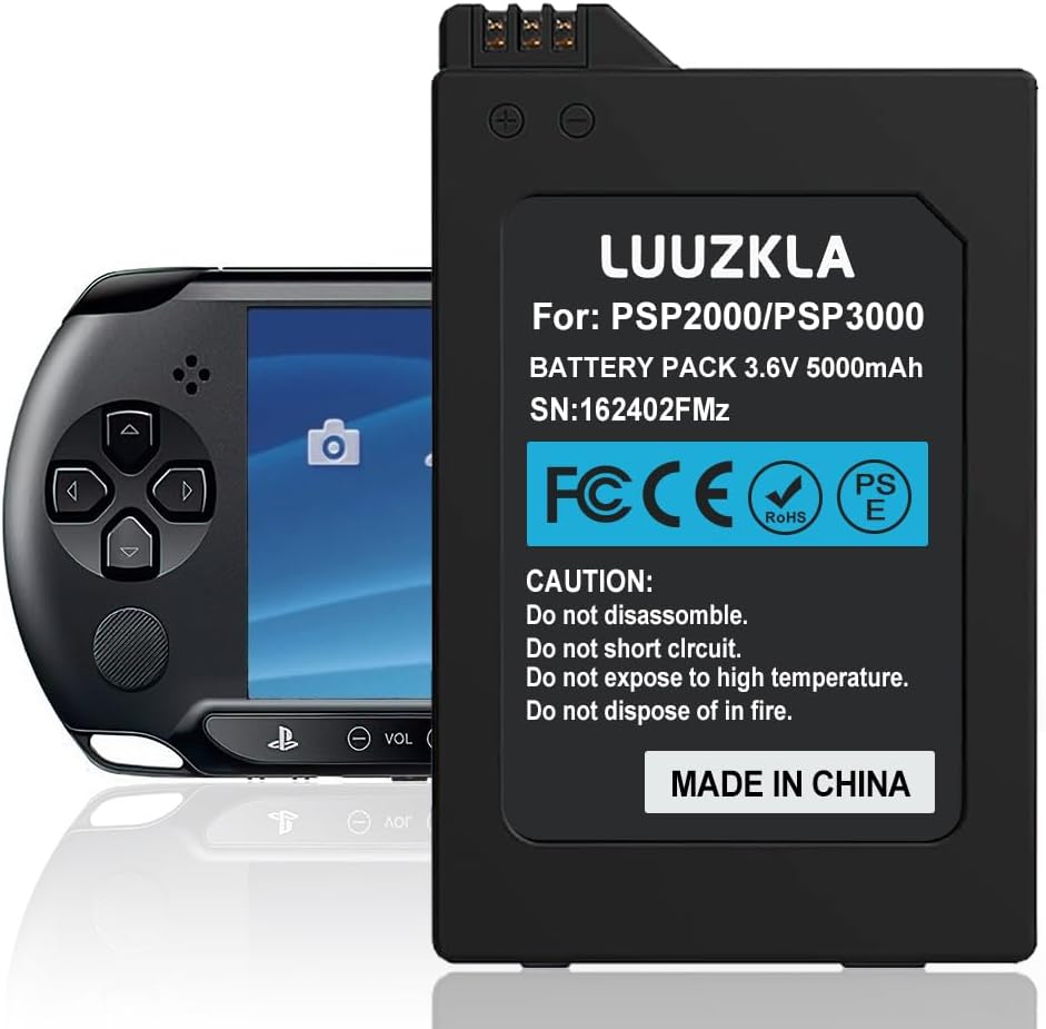 Amazon.com: Luuzkla 5000mAh PSP 2000/3000 Battery, (2024 New Upgrade ...