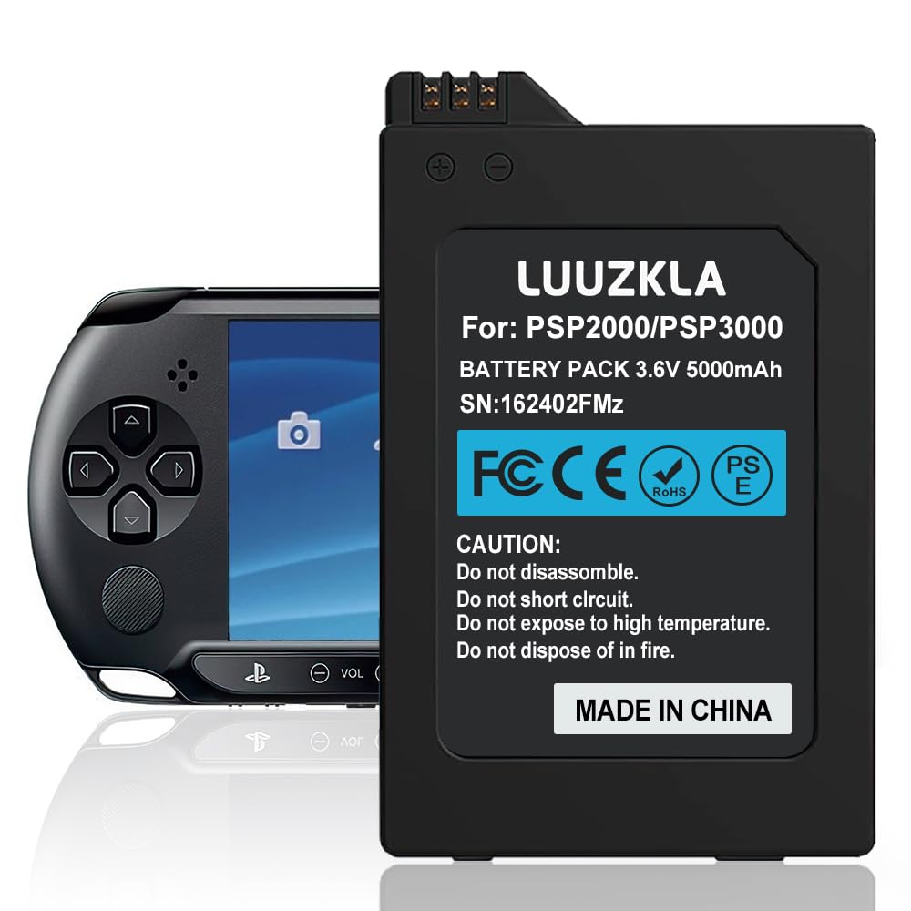 Amazon.com: Luuzkla 5000mAh PSP 2000/3000 Battery, (2024 New Upgrade ...
