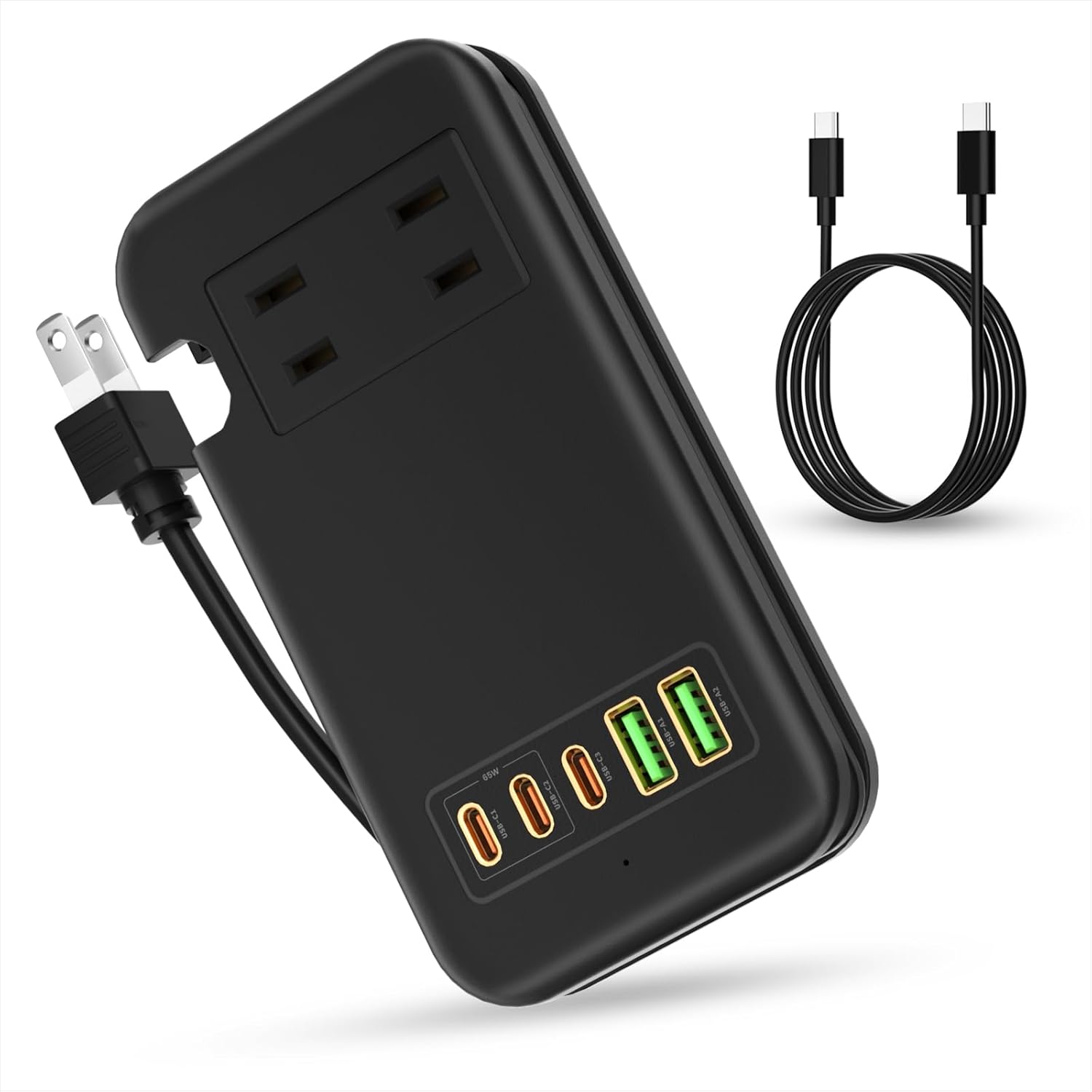 Amazon.co.jp: 素直な虹 電源タップ USB-C コンセント PD 65W Type-C 【3つUSB-C ポート・2つUSB-A ポート・2つACコンセント・PSE認証済 ...